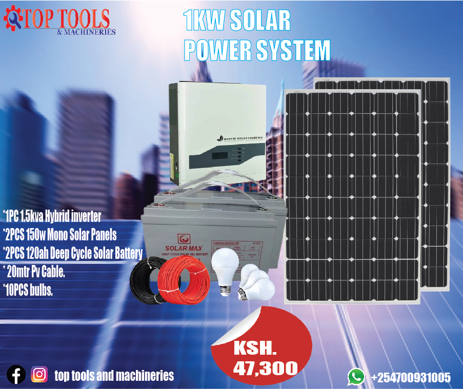 1Kw solar power system - toptoolsmachineries